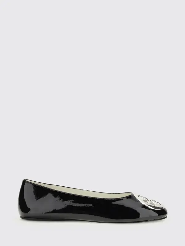 Tory Burch Patent Leather Reva Ballerinas - Black
