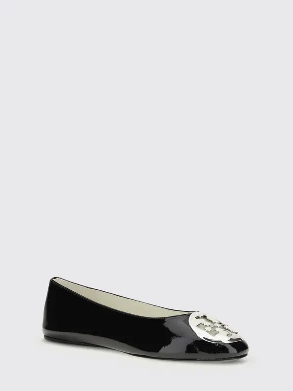 Tory Burch Patent Leather Reva Ballerinas - Black