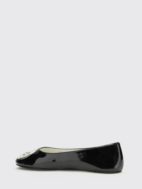 Tory Burch Patent Leather Reva Ballerinas - Black
