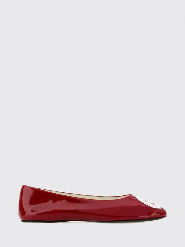 Tory Burch Patent Leather Reva Ballerinas - Red
