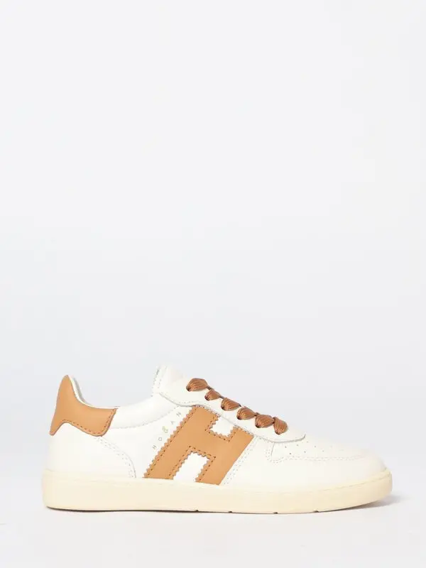 Hogan Cool Sneakers In Calfskin Leather - White