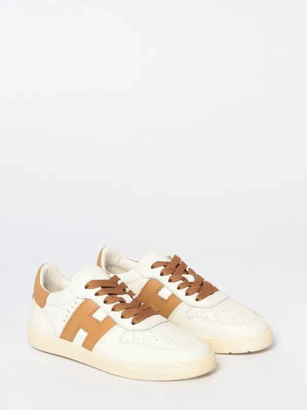 Hogan Cool Sneakers In Calfskin Leather - White