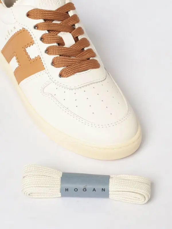 Hogan Cool Sneakers In Calfskin Leather - White