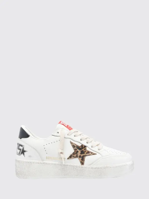 GOLDEN GOOSE Low Top Sneakers With Leopard Star Detail