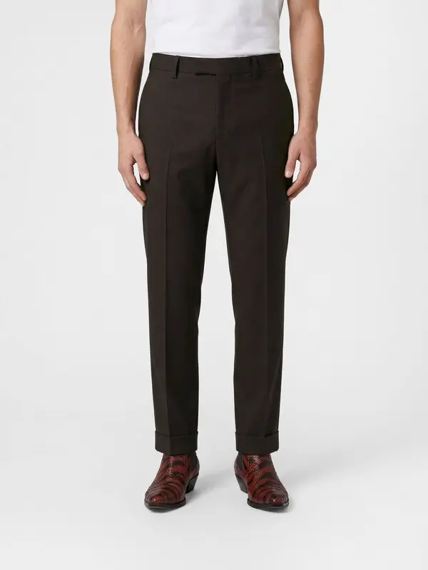Versace Wool And Mohair Tailored Trousers