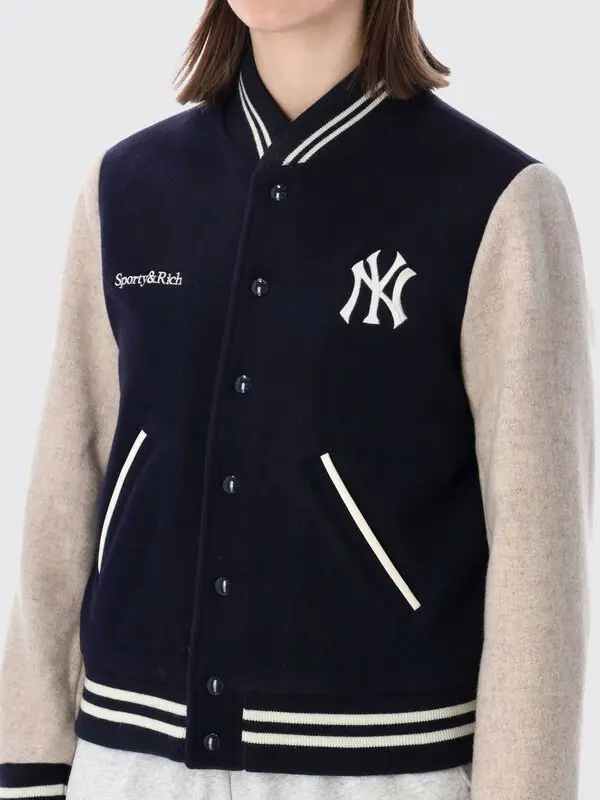 SPORTY & RICH Wool Bomber Jacket