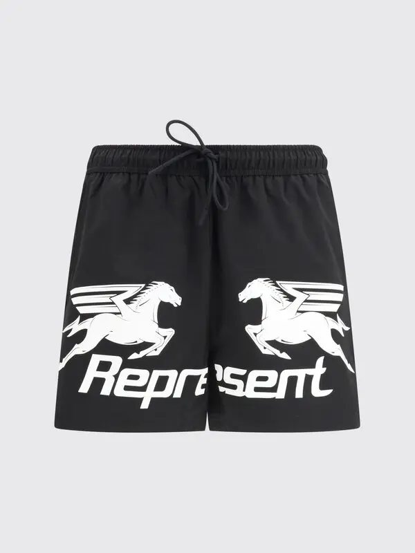 REPRESENT Logo Swim Shorts - Black 1