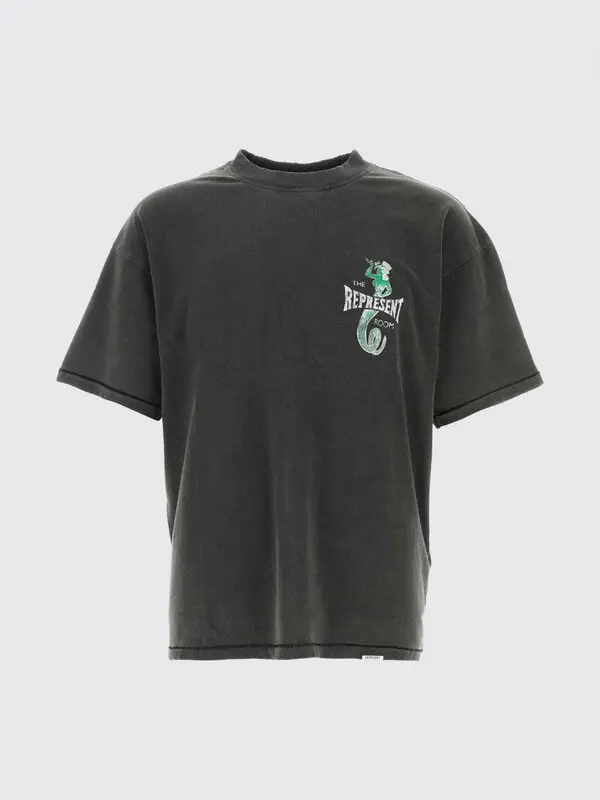 REPRESENT Printed Cotton T-shirt - Grey