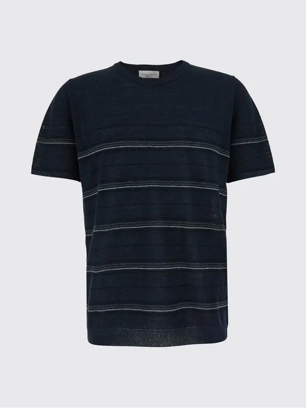 ROBERTO COLLINA Slim Fit Striped Linen Knit T-shirt