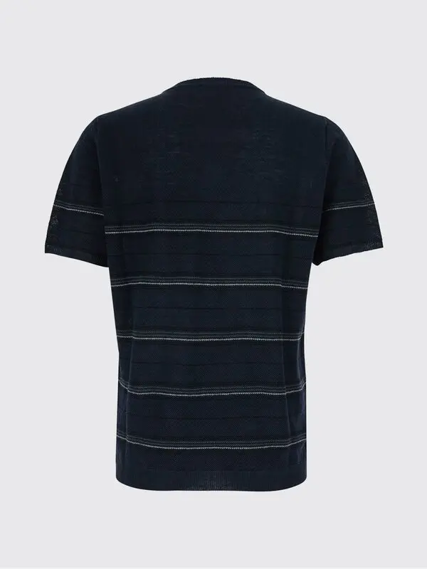 ROBERTO COLLINA Slim Fit Striped Linen Knit T-shirt