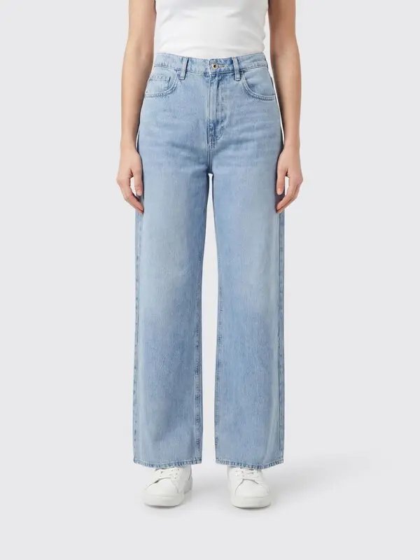 Patrizia Pepe Cotton And Lyocell Wide-leg Jeans - Denim