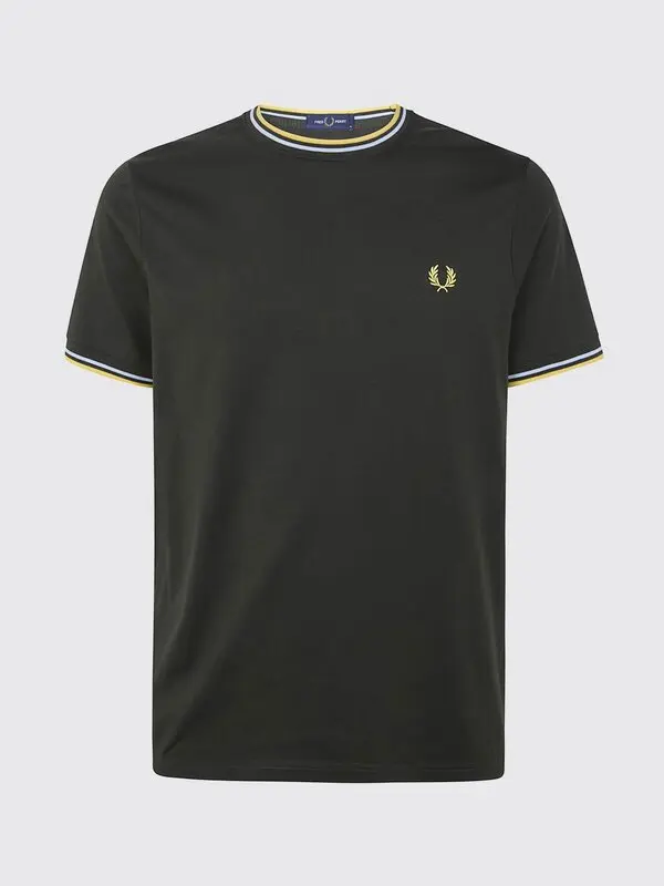 Fred Perry Cotton T-shirt With Logo - Green