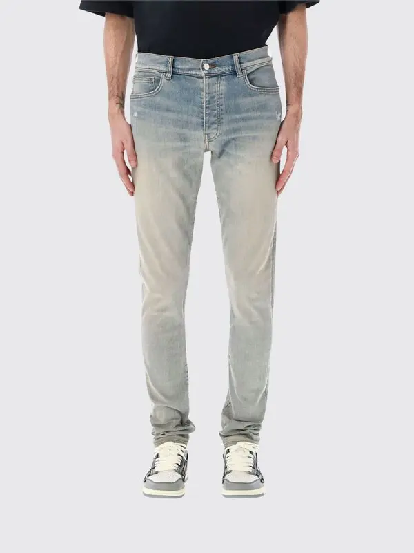 Amiri Distressed Light Wash Denim Jeans - Indigo