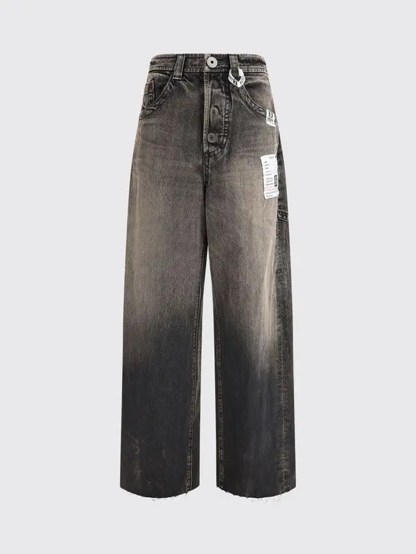 Mihara Yasuhiro Vintage Denim Jeans With Appliqués