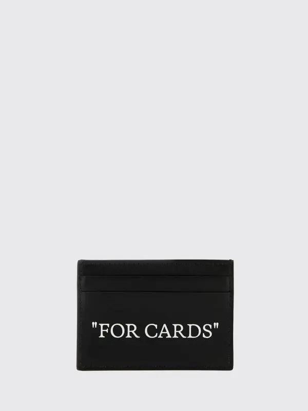 Off-White Quote Leather Credit Card Holder