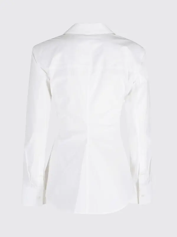 Alexander Wang Ruched Zip-up Cotton Shirt - White
