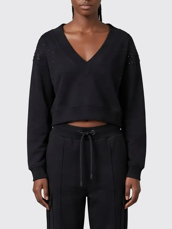 Patrizia Pepe Embellished V-neck Sweatshirt