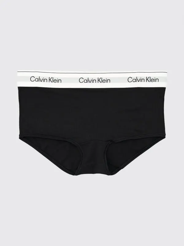 Calvin Klein Cotton Blend Logo Culottes - Black