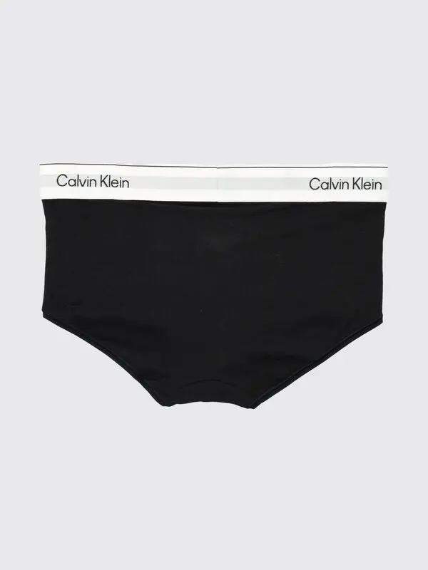 Calvin Klein Cotton Blend Logo Culottes - Black