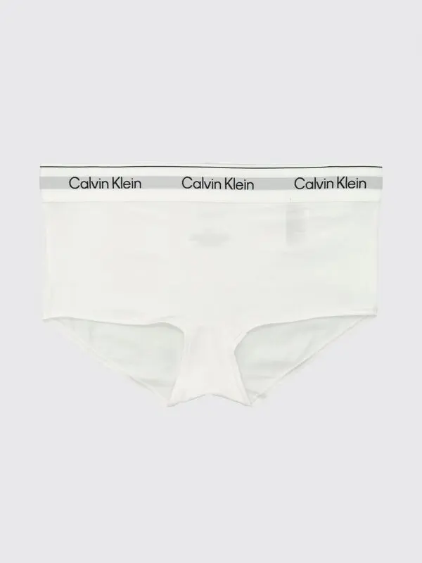 Calvin Klein Cotton Blend Logo Culottes - White