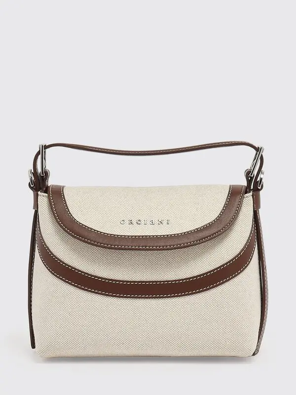 Orciani Canvas And Leather Nana Bag