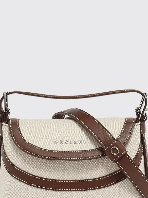 Orciani Canvas And Leather Nana Bag