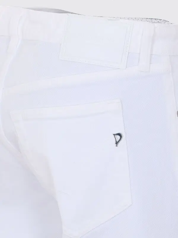 DONDUP Cropped Fit Stretch Denim Jeans - White