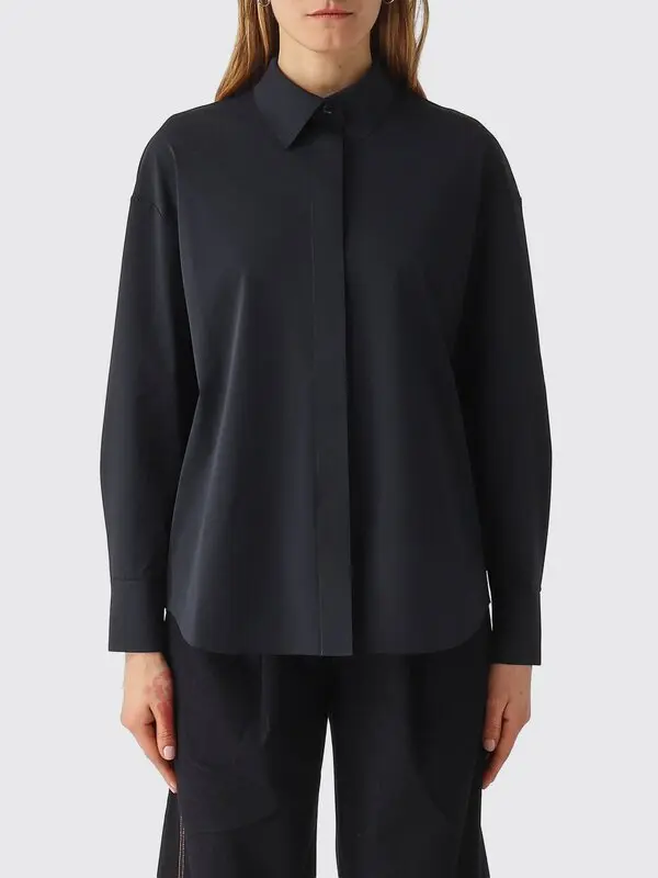 Max Mara Crepe Shirt - Blue