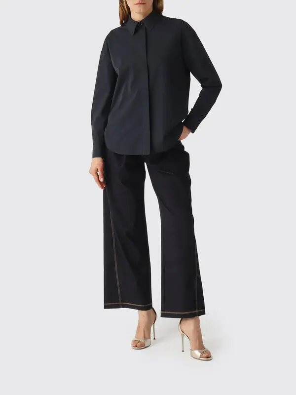 Max Mara Crepe Shirt - Blue