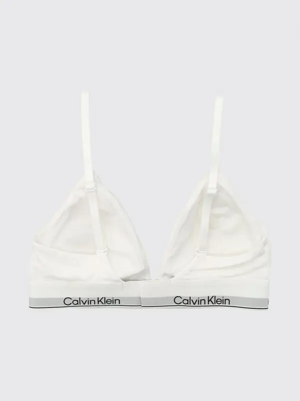 Calvin Klein Cotton Logo Bra - White