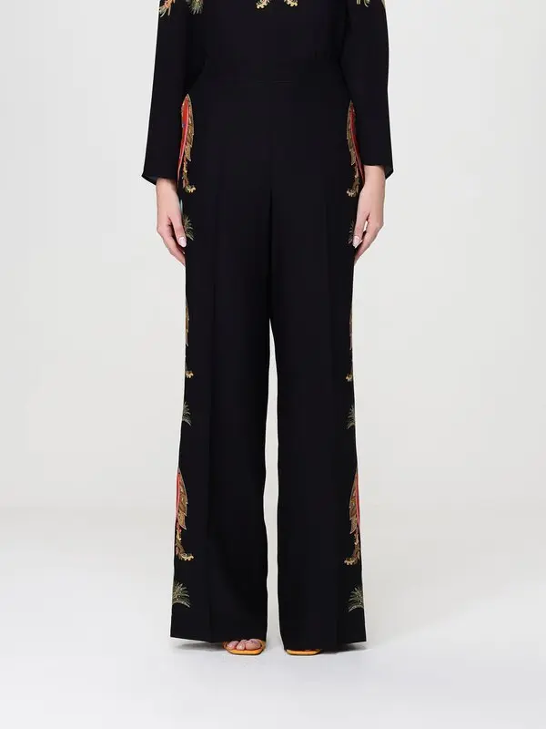 Etro Palazzo Trousers In Printed Silk
