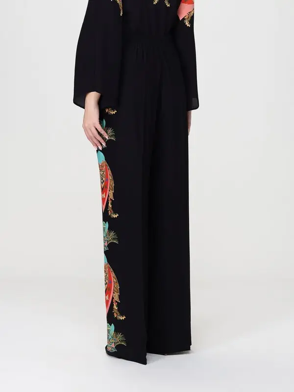 Etro Palazzo Trousers In Printed Silk