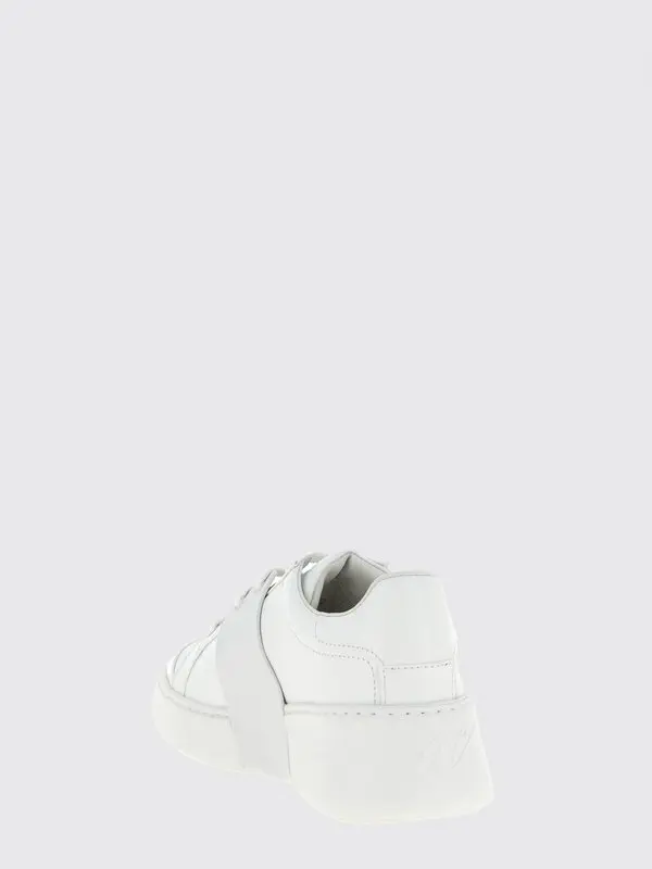 ROGER VIVIER Leather Trainers With Crystal Buckle - White