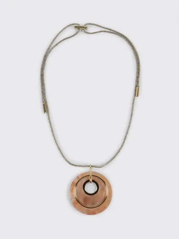 Emporio Armani Brass And Lurex Blend Fabric Necklace - Gold