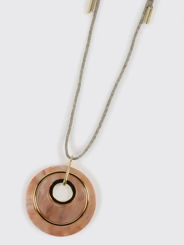 Emporio Armani Brass And Lurex Blend Fabric Necklace