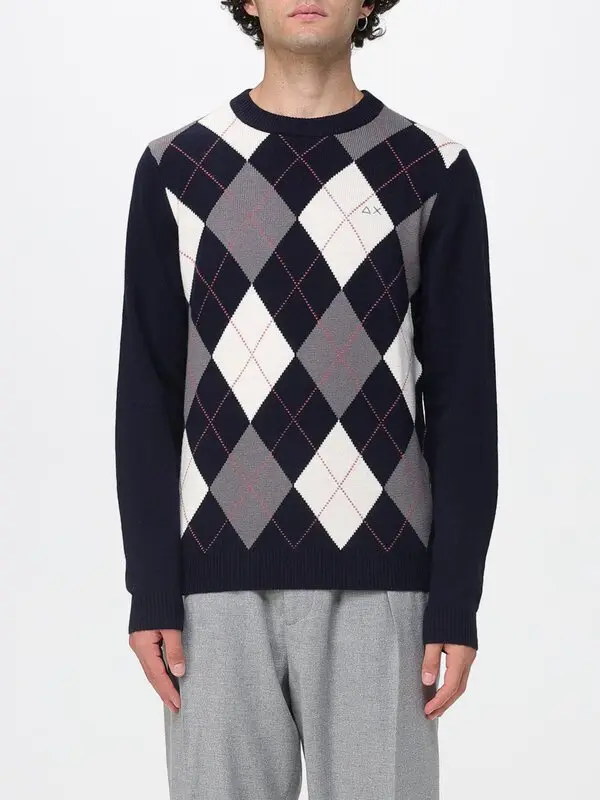SUN 68 Argyle Knit Pullover