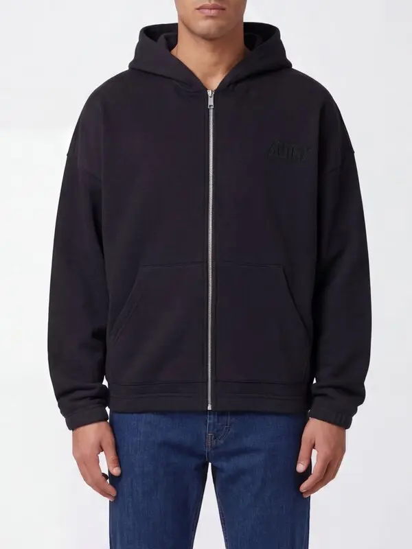AUTRY Cotton Zip-up Hoodie - Black