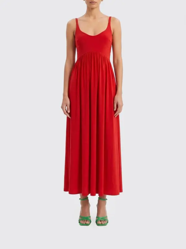 Sportmax Panino Long Jersey Dress - Red