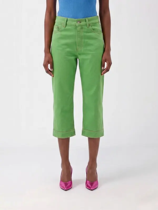 Versace Cropped Fit Denim Jeans - Green