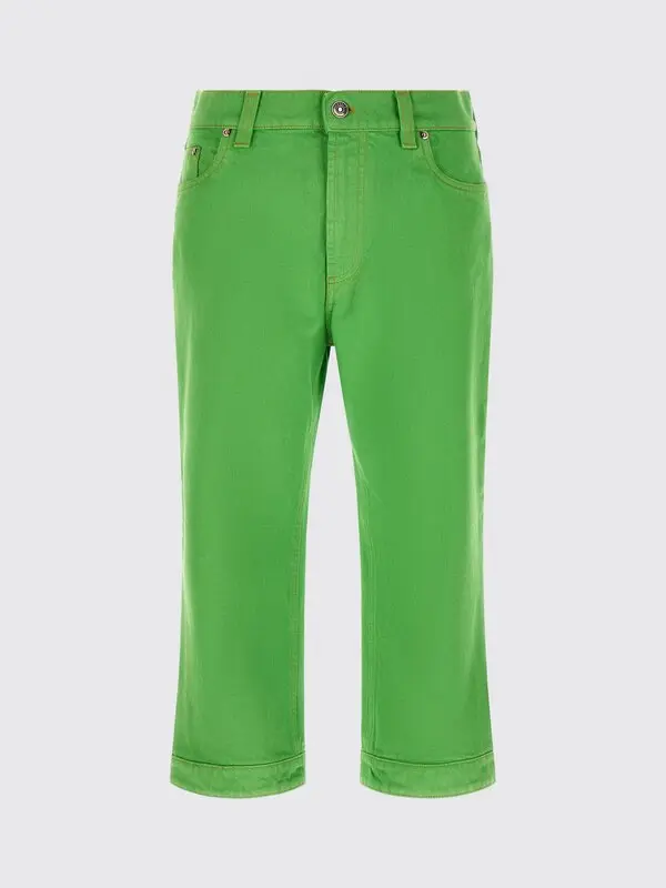 Versace Cropped Fit Denim Jeans - Green