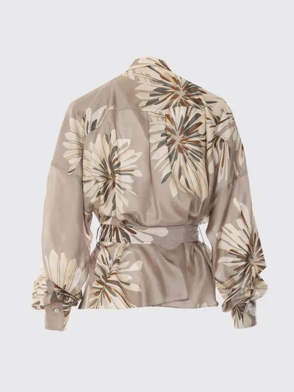Brunello Cucinelli Floral Print Silk Shirt