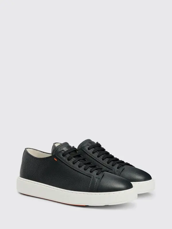 Santoni Calfskin Leather Sneakers