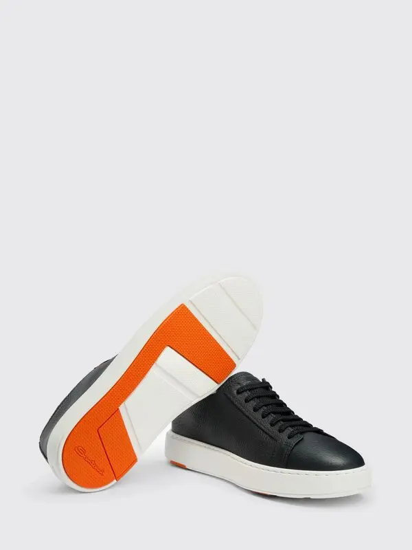Santoni Calfskin Leather Sneakers