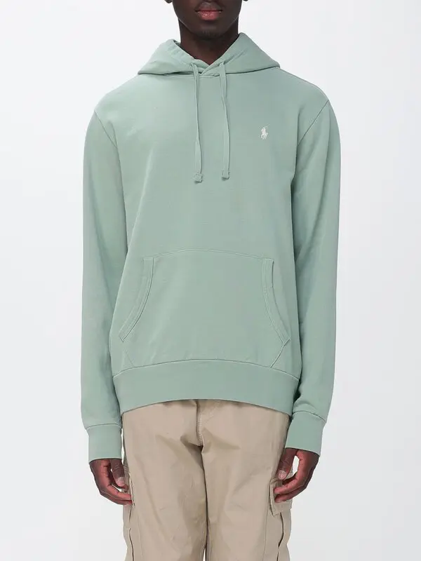 Polo Ralph Lauren Embroidered Logo Cotton Hoodie - Green