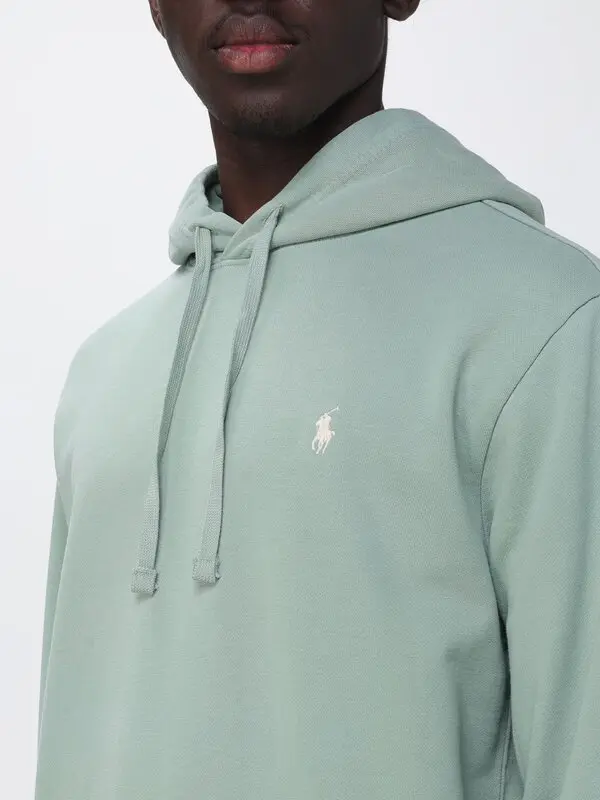 Polo Ralph Lauren Embroidered Logo Cotton Hoodie - Green