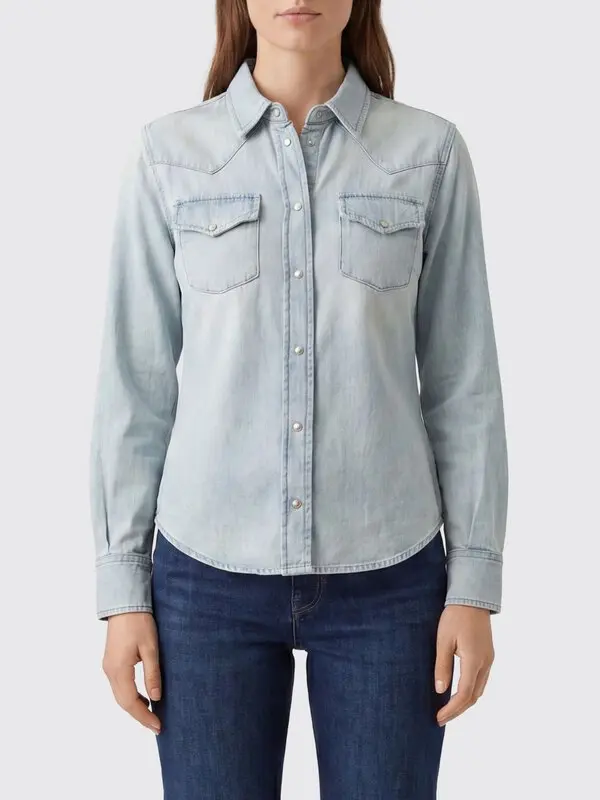 Jacob Cohen Cotton Denim Shirt With Applied Pockets