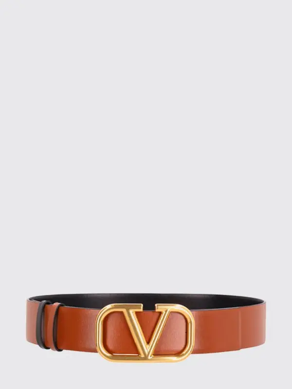 Valentino Garavani Reversible Vlogo Signature Leather Belt - Brown