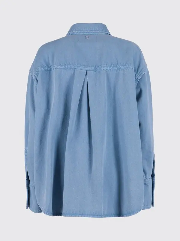 DONDUP Cotton Shirt - Gnawed Blue