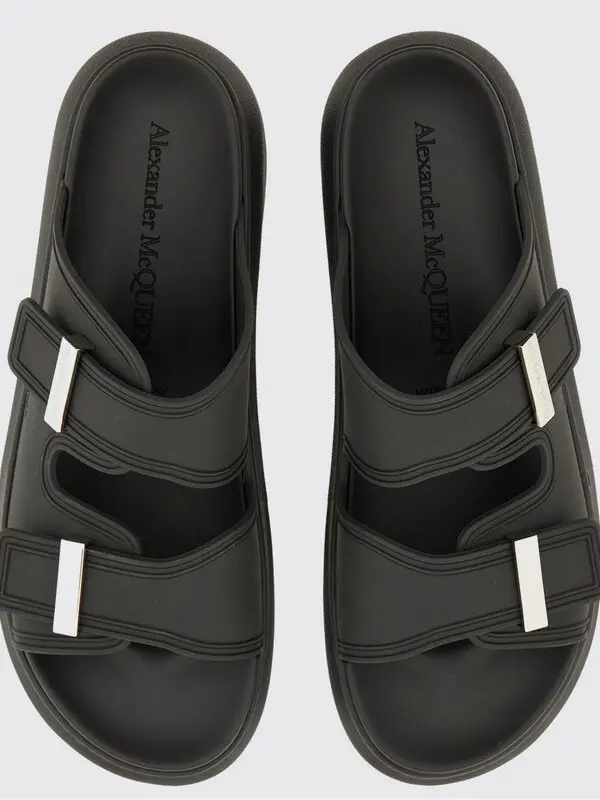 Alexander McQueen Hyrid Rubber Sandal - Black