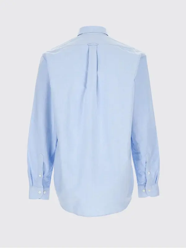 SEBAGO Long-sleeve Cotton Shirt With Button-down Collar And Patch Pocket - Gnawed Blue